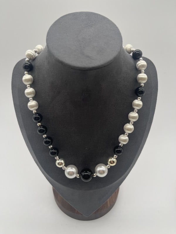 Classic Contrast 925 Sterling Silver Necklace | PureDelights - Timeless ...